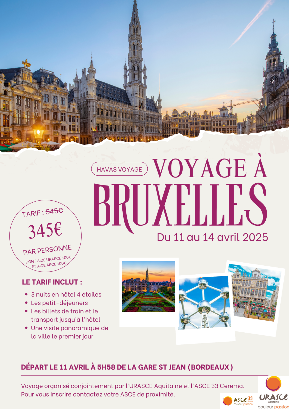 Voyage à Bruxelles – ASCE 33 CEREMA